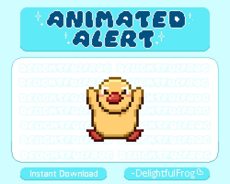 X4 Animated Duck Stream Alerts / Cute Twitch Alert Instant Download for ...