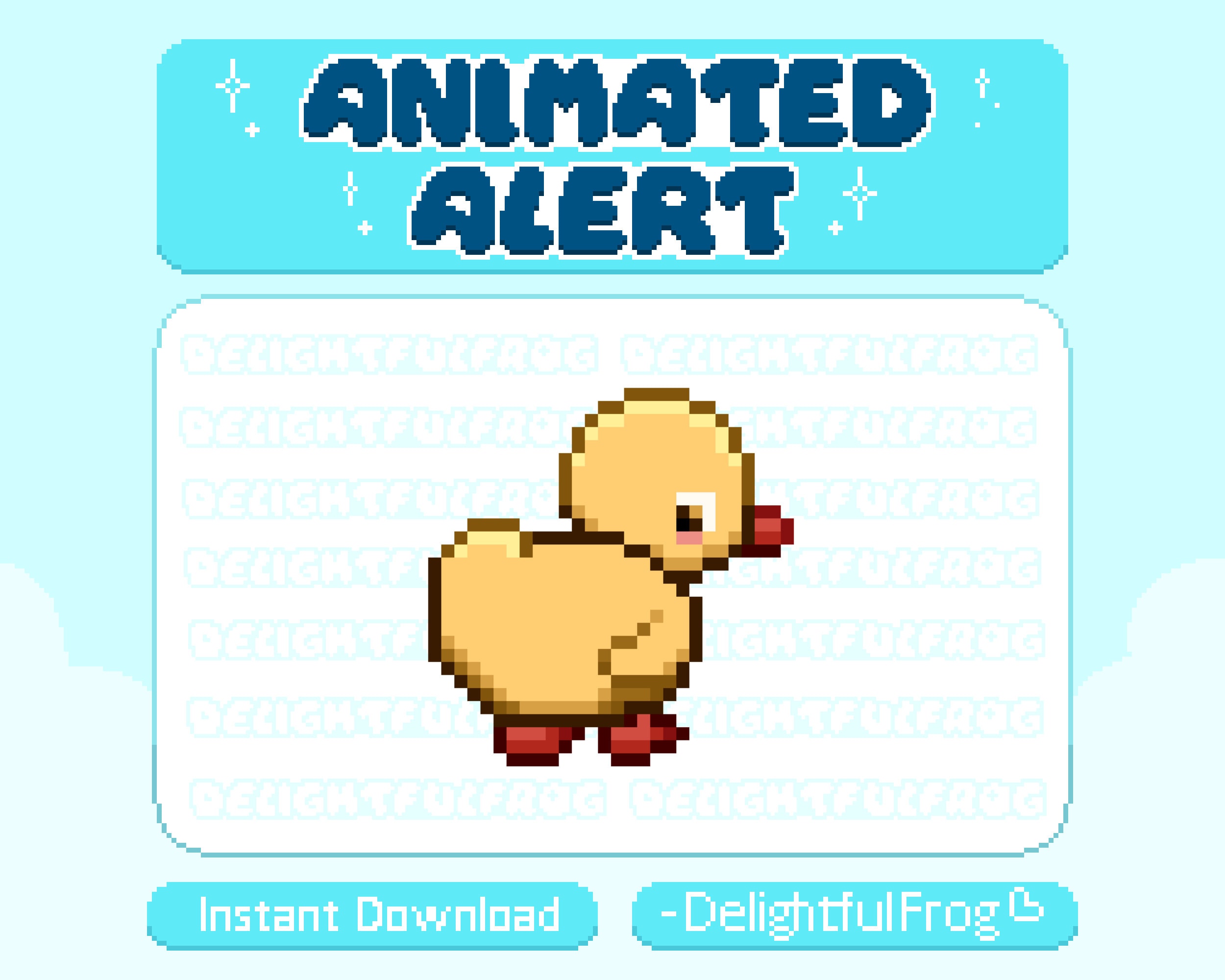 Animated Duck Butt Wiggle Stream Alert / Cute Twitch Alert | Instant ...