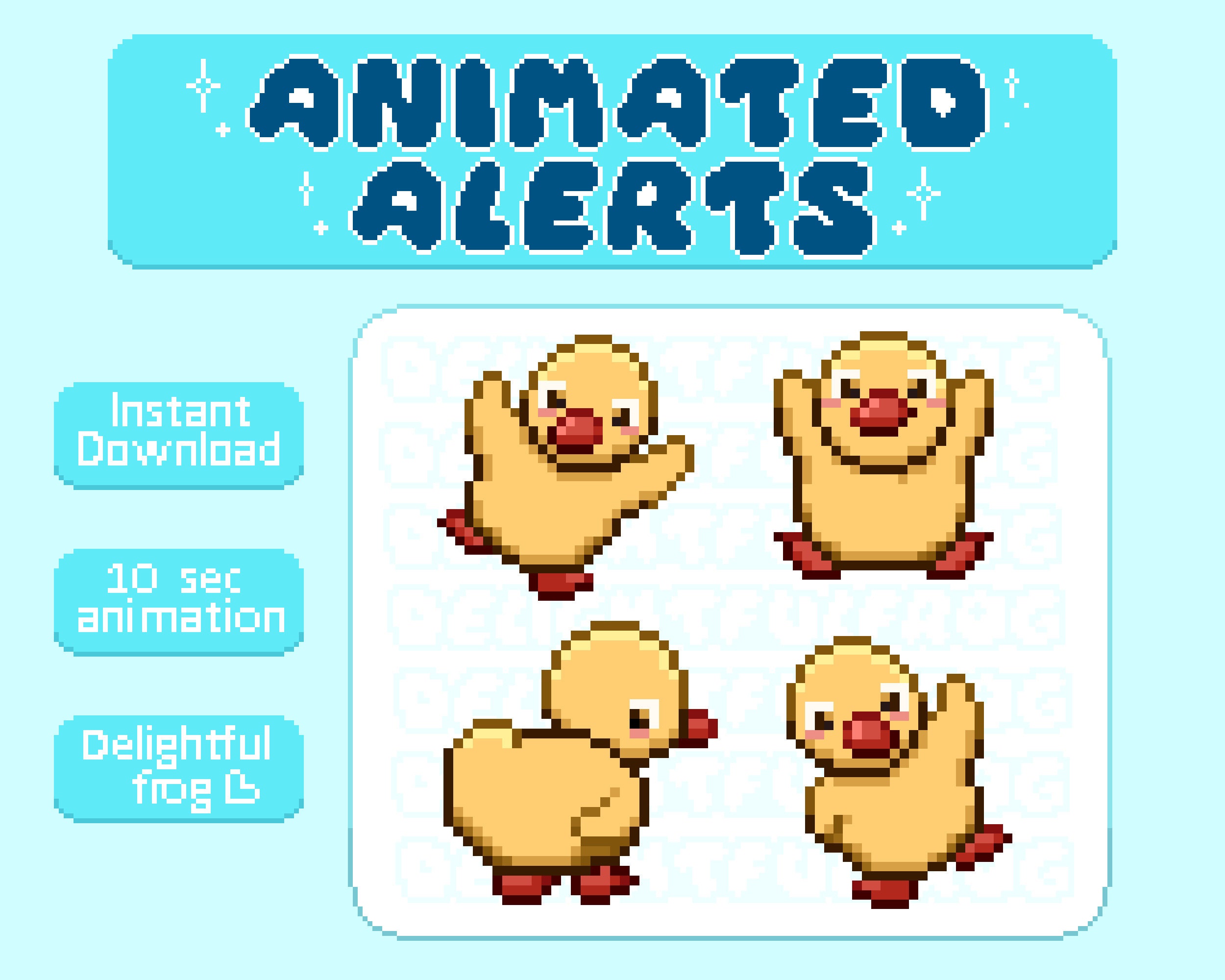 X4 Animated Duck Stream Alerts / Cute Twitch Alert Instant Download for ...