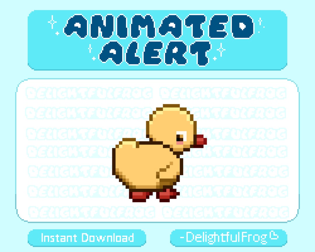 Animated Duck Butt Wiggle Stream Alert / Cute Twitch Alert Instant ...