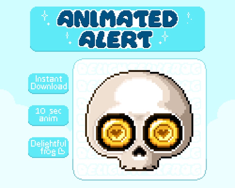 X4 Animated Skull Alerts/spooky Twitch Alerts | Instant Download for ...