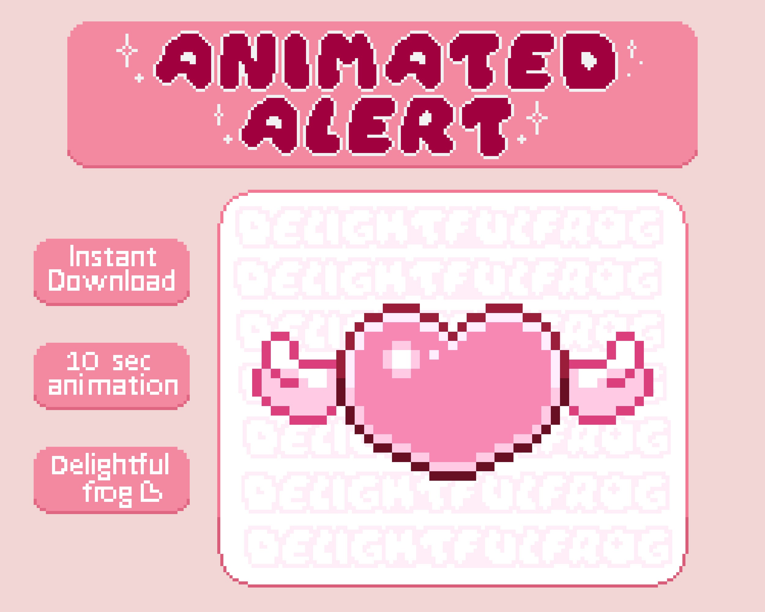 Animated Flying Heart Alert/cute Twitch Alert Instant Download for Your ...