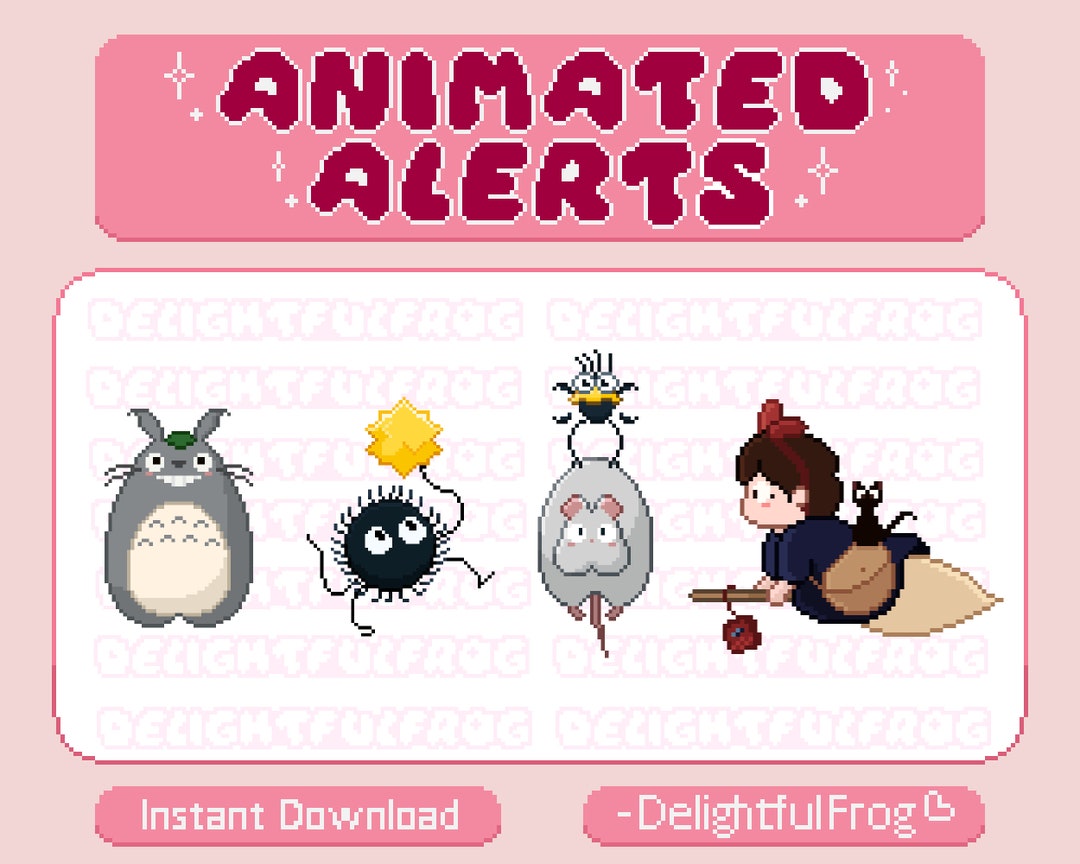 X7 Cute Animated Alerts/cute Twitch Alerts Instant Download for Your ...