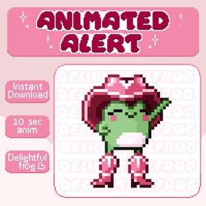 X3 Animated Froggy Disco Alerts /cute Cowboy Twitch Alert Pack ...
