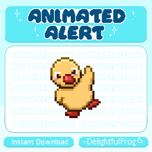 Cute X3 Duck Animated Twitch Banners / Cute X4 Twitch Banners Pixel Art ...