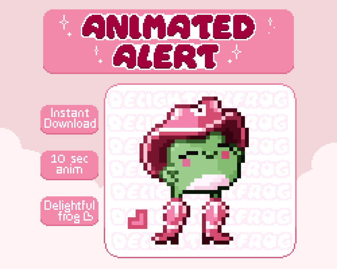 X3 Animated Froggy Disco Alerts /cute Cowboy Twitch Alert Pack ...