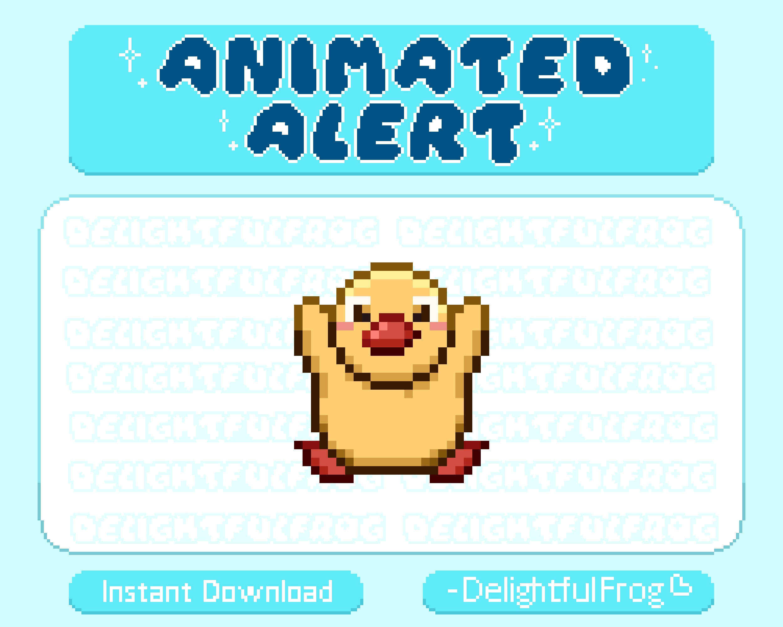Animated Cute Duck Jumping Stream Alert / Twitch Alert Instant Download ...
