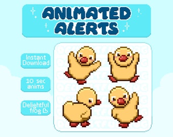 X7 Cute Animated Alerts/cute Twitch Alerts | Instant Download for Your ...