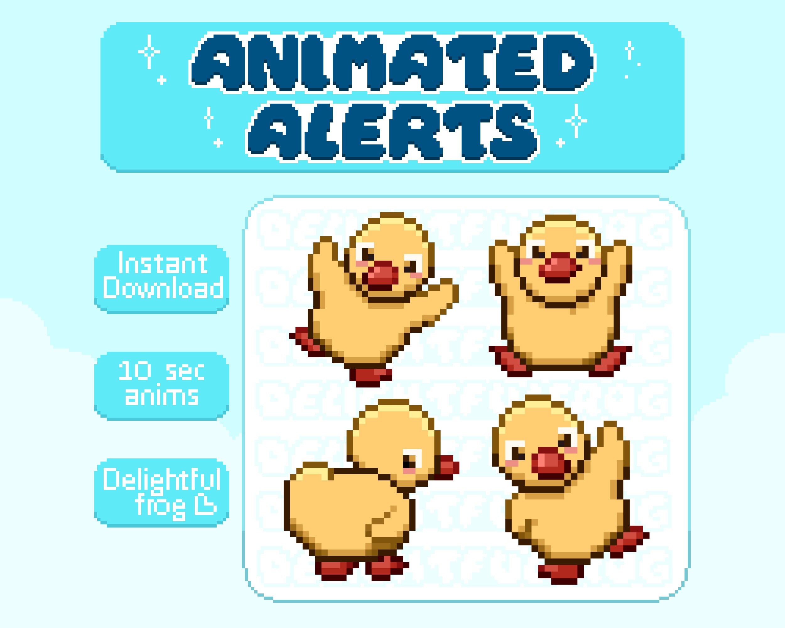 X4 Animated Duck Stream Alerts / Cute Twitch Alert | Instant Download ...