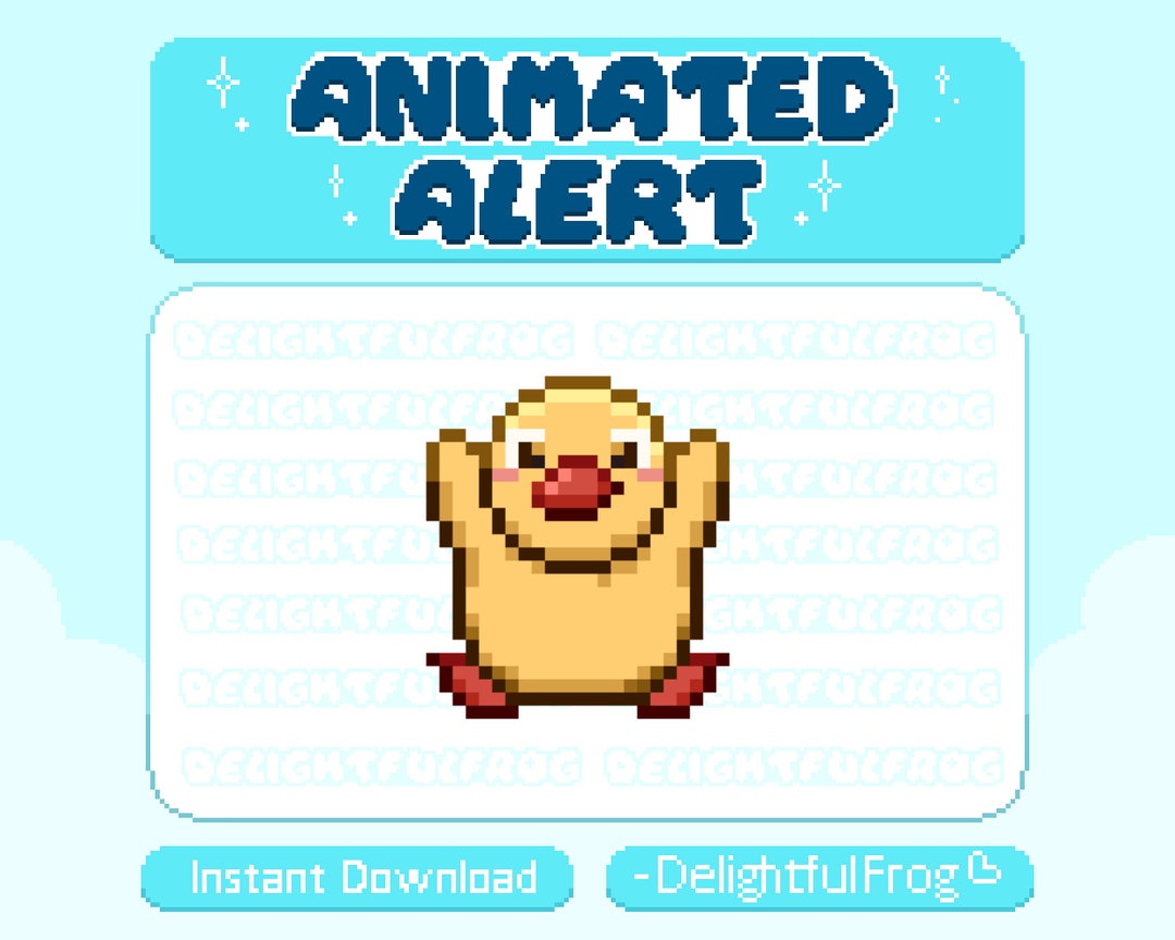 Animated Cute Duck Jumping Stream Alert / Twitch Alert | Instant ...