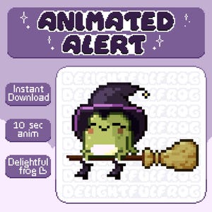 X3 Animated Froggy Witch Alert Pack / Spooky Twitch Alerts | Instant ...