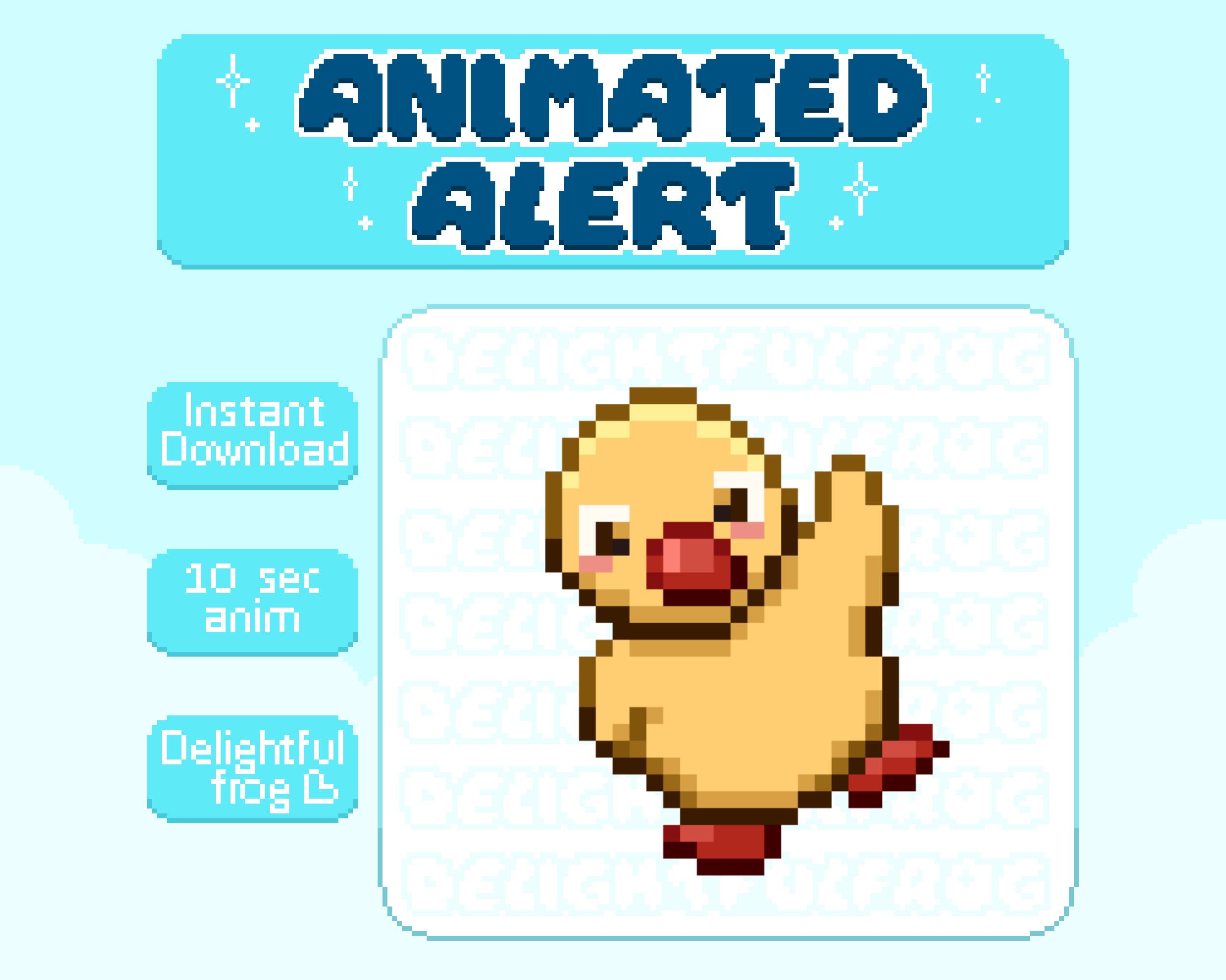 X4 Animated Duck Stream Alerts / Cute Twitch Alert | Instant Download ...