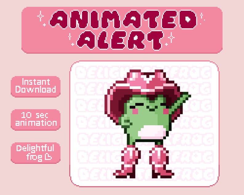 Animated Froggy Disco Cowboy Alert/cute Dancing Twitch Alert Instant ...