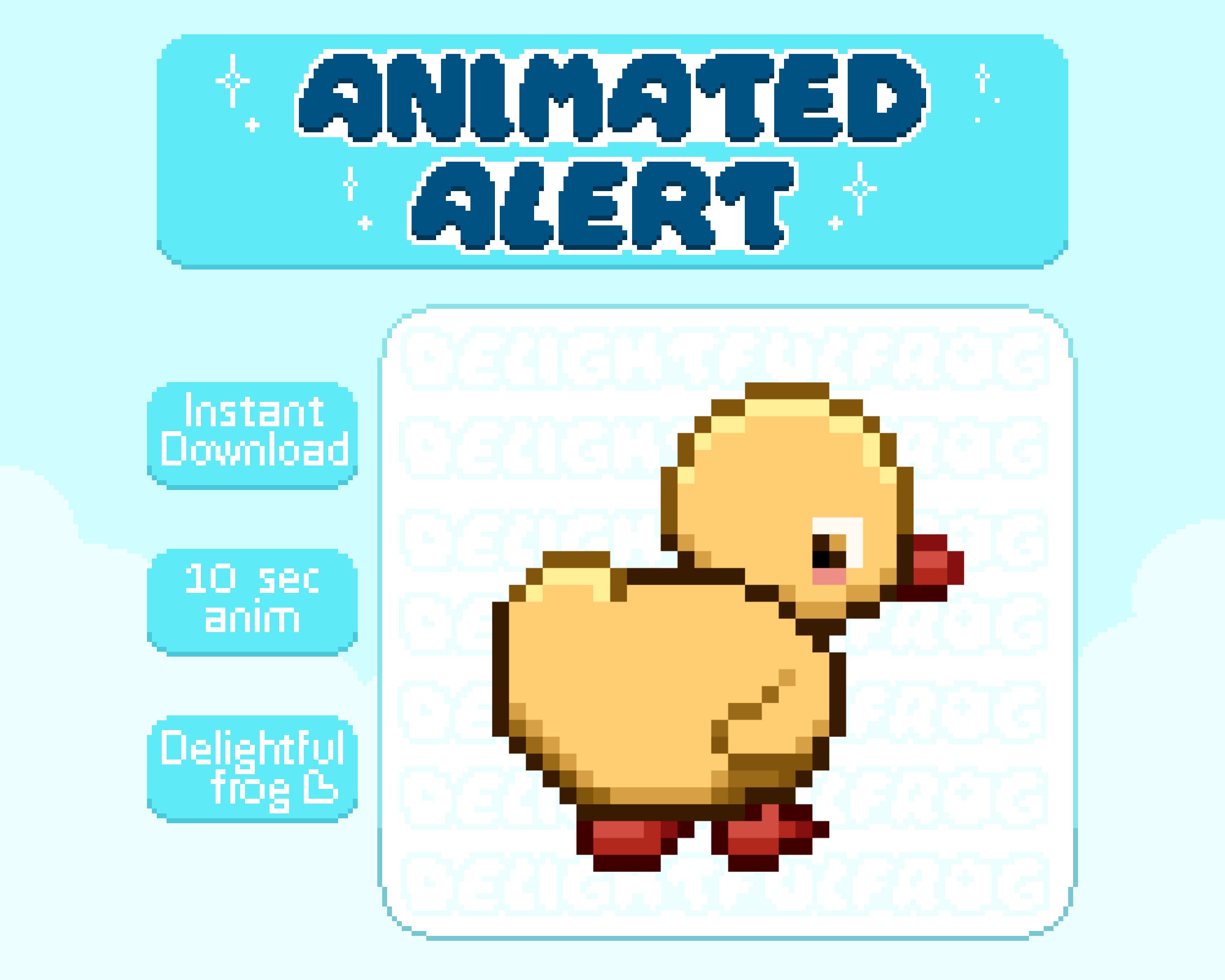 X4 Animated Duck Stream Alerts / Cute Twitch Alert | Instant Download ...