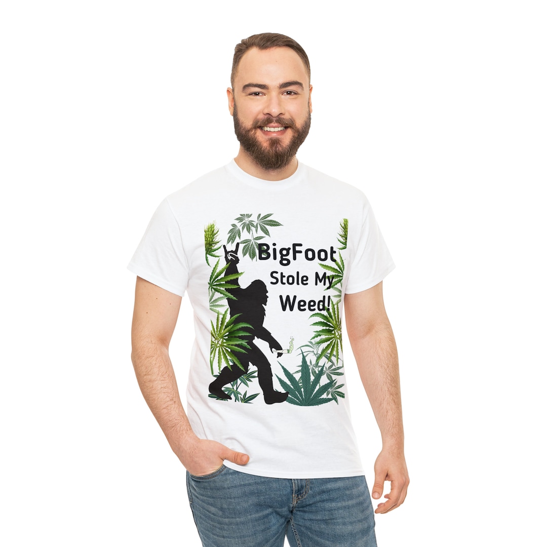Funny Sasquatch Marijuana Shirt 420 T-shirt Funny Bigfoot - Etsy