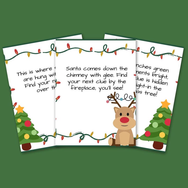 Kids Christmas Scavenger Hunt Printable | Editable Canva Template | 40 ...