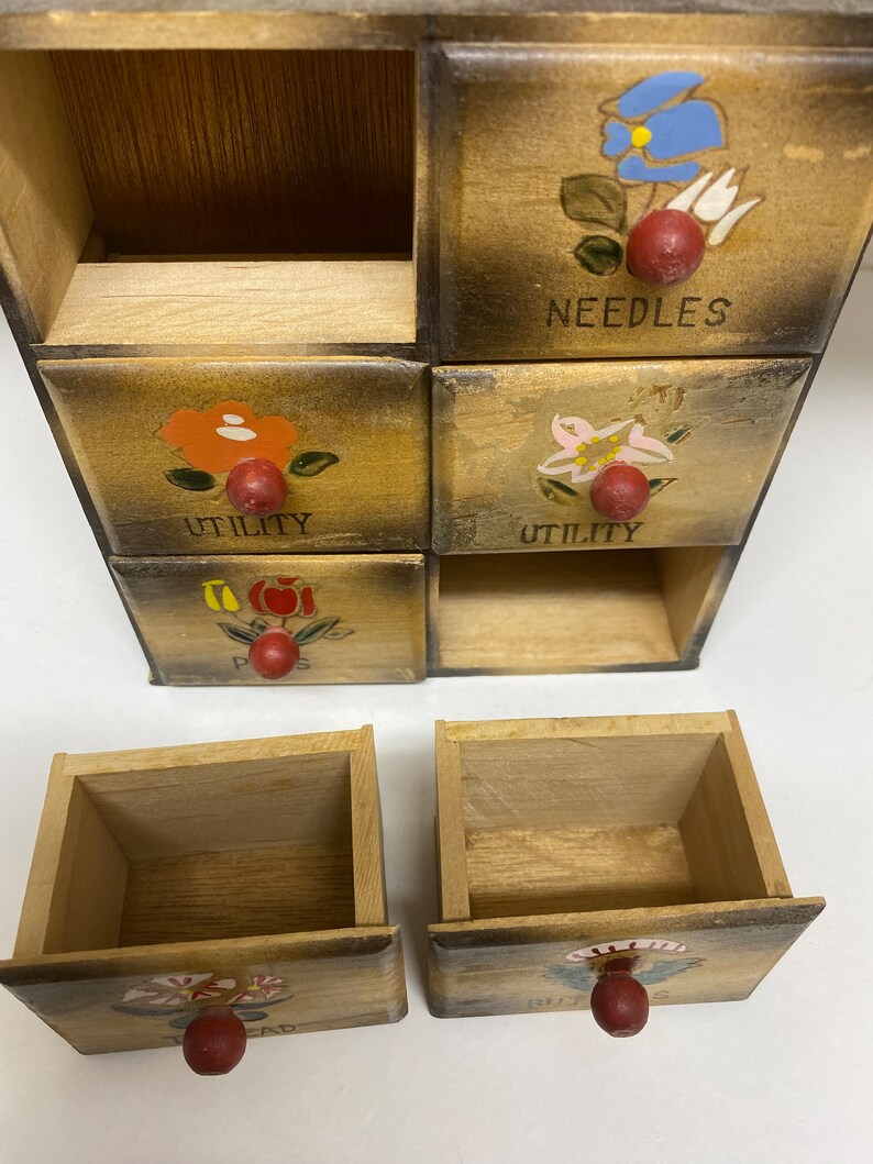 Vintage Mid Century Sewing Notions Box - Etsy