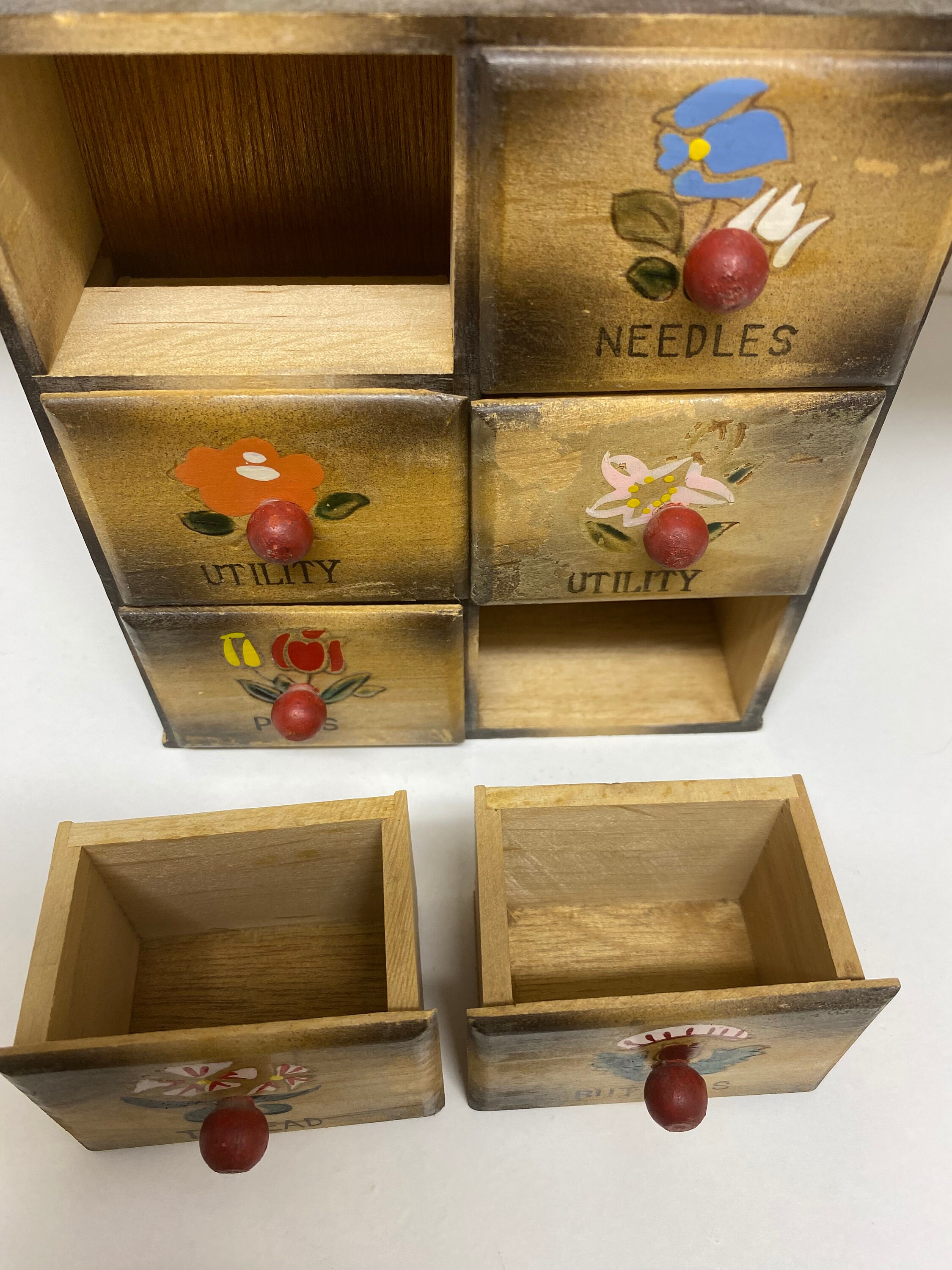 Vintage Mid Century Sewing Notions Box - Etsy