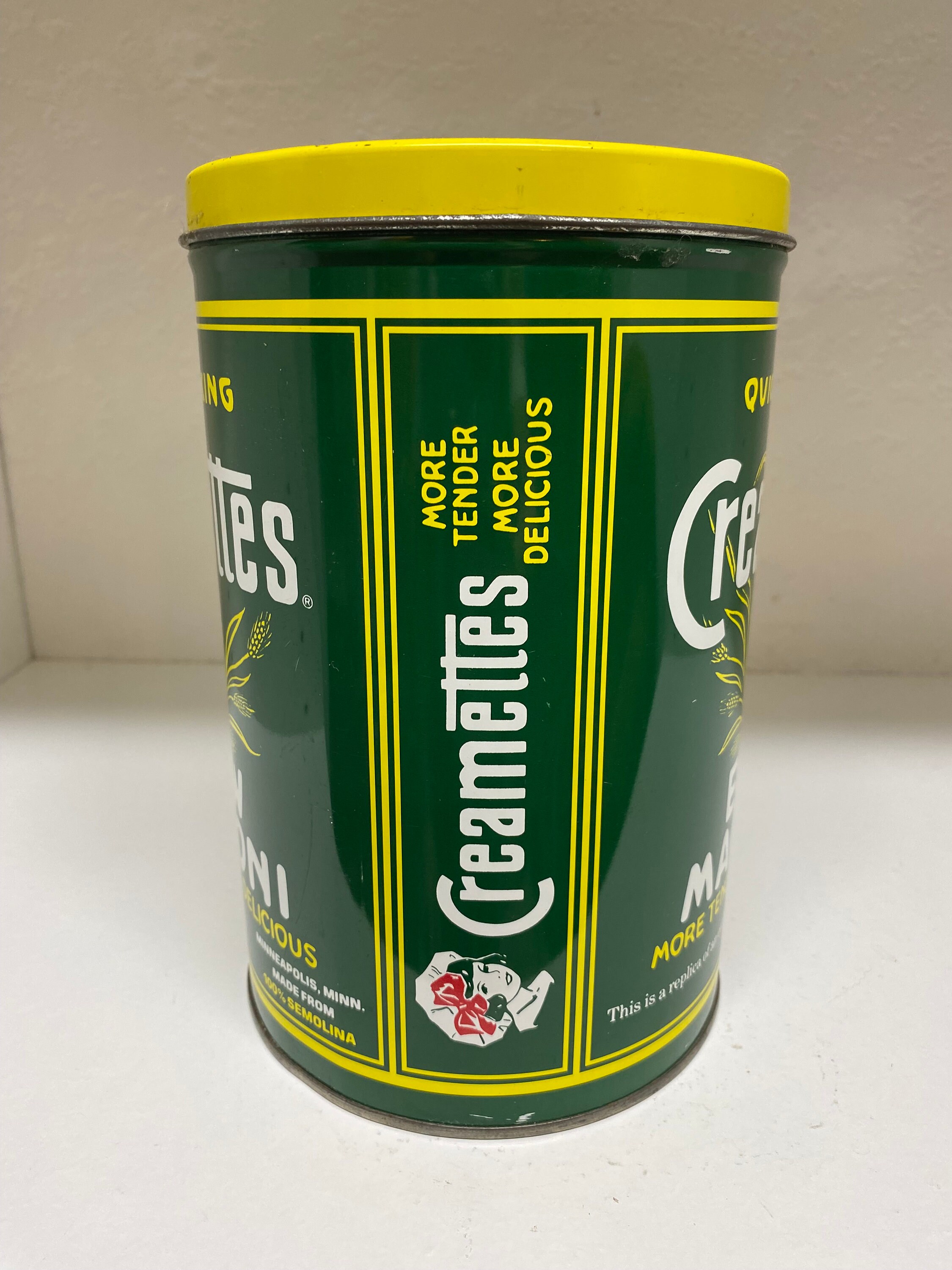 Vintage Creamettes Elbow Macaroni Tin Replica - Etsy