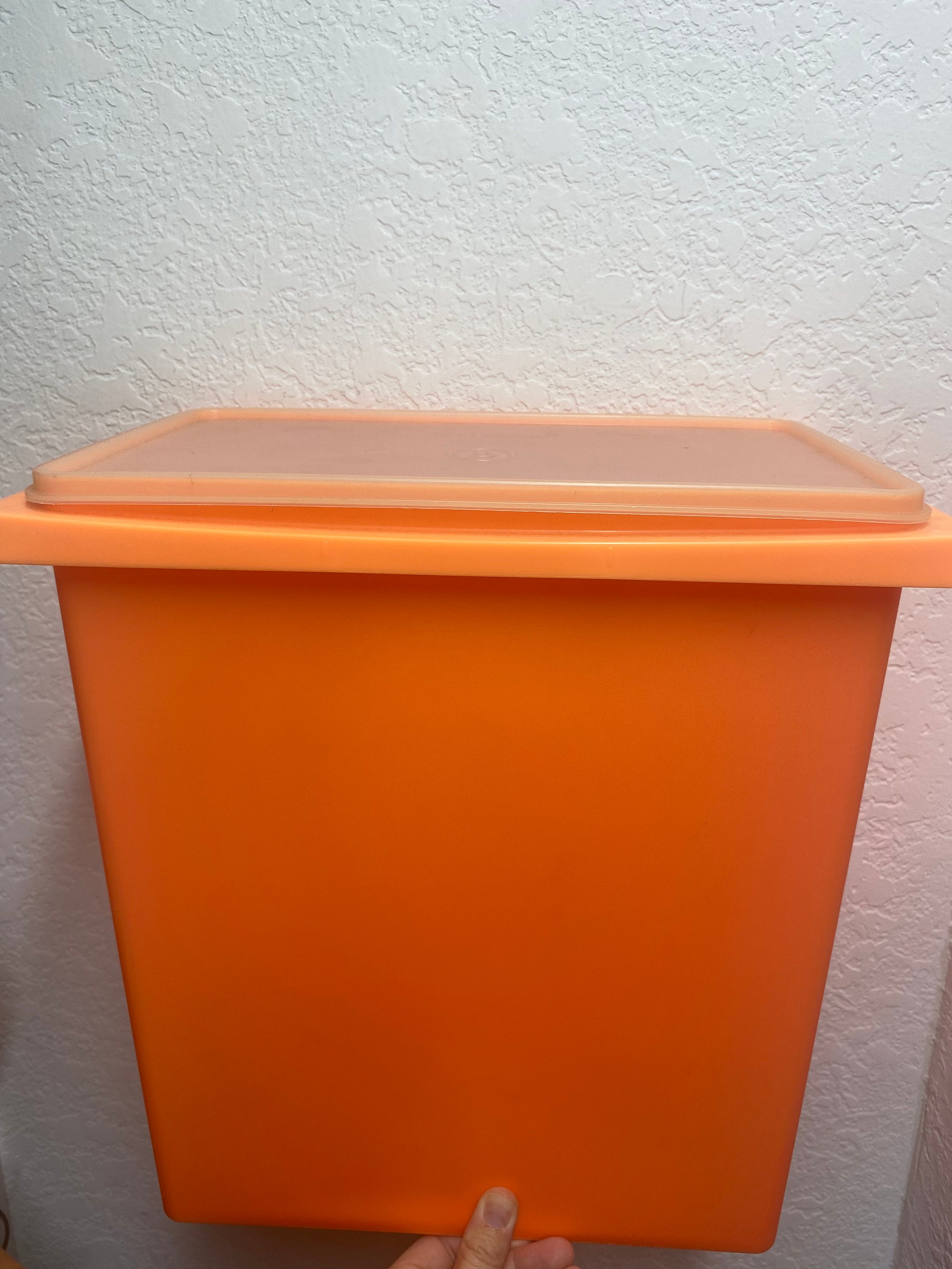 Blaze Orange Extra Large 3 Gallon Tupperware Container With Lid - Etsy