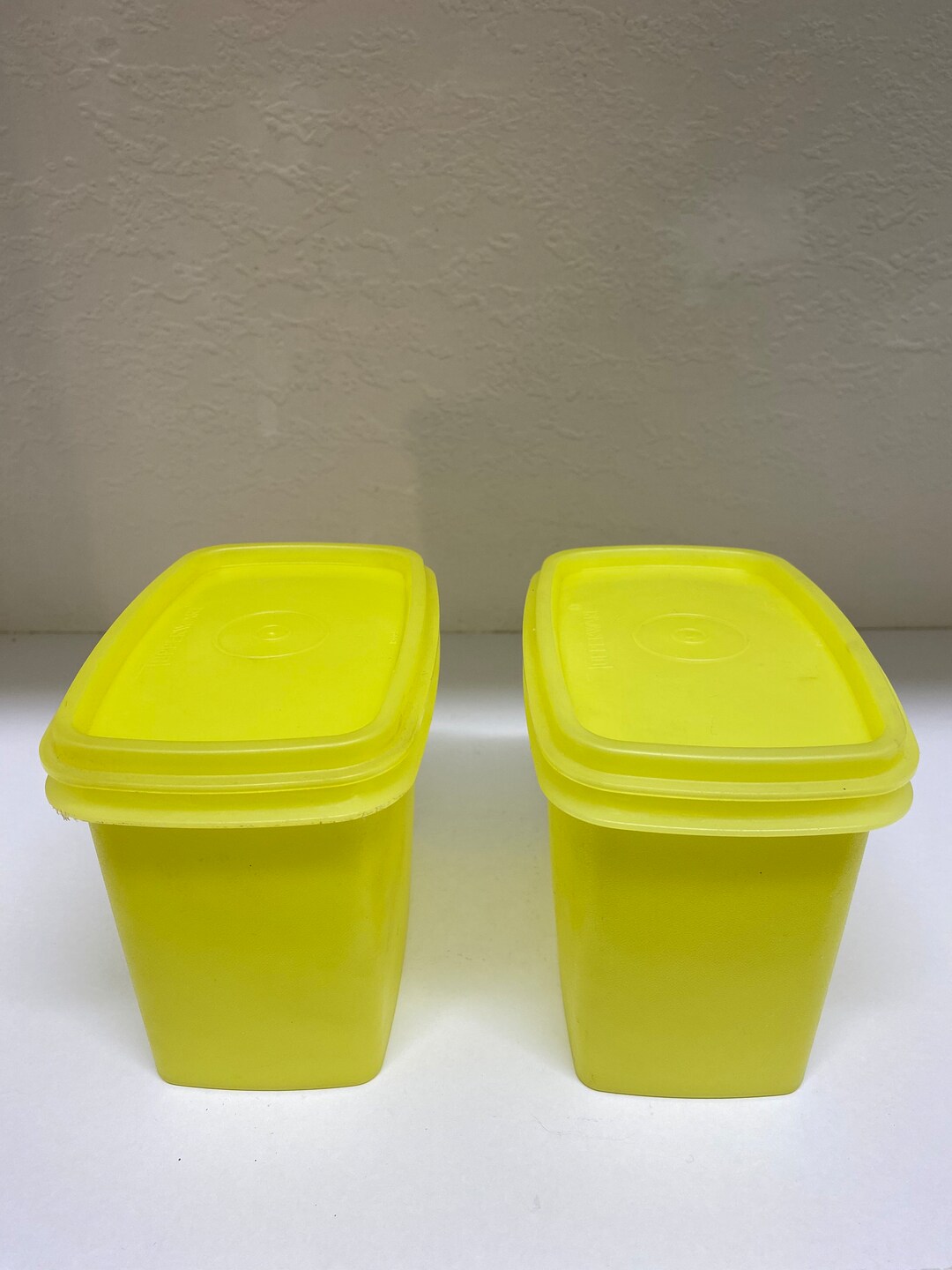 Vintage Yellow Tupperware Set With Snap Lids - Etsy