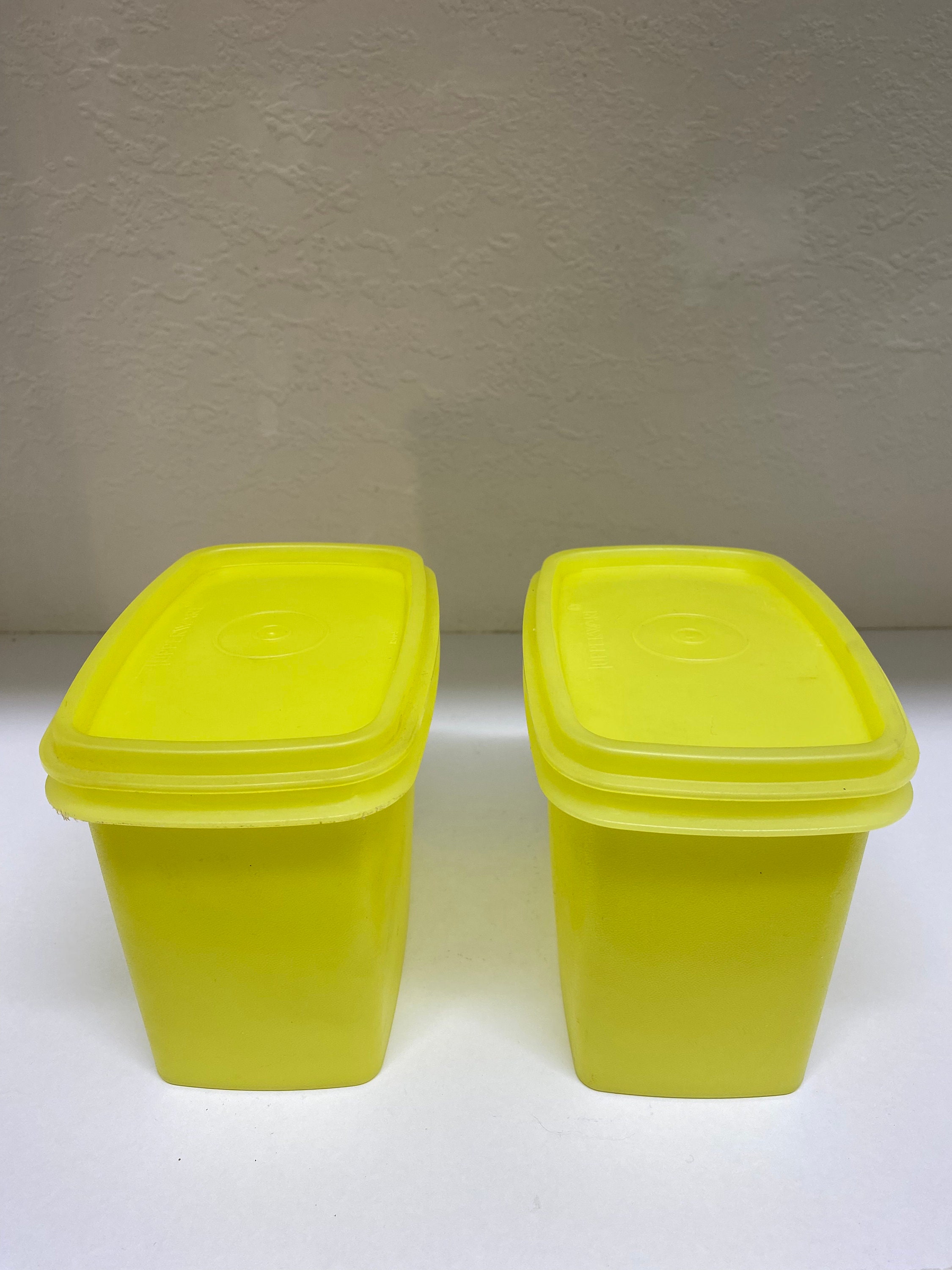 Vintage Yellow Tupperware Set With Snap Lids - Etsy