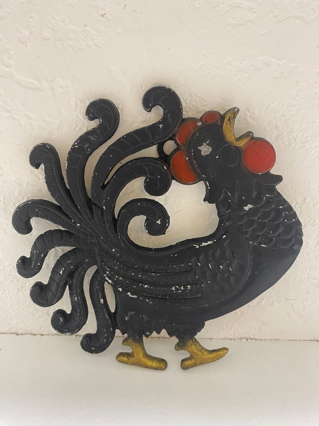 Vintage Cast Iron Rooster Trivet/wall Decor Midwest Products Co. - Etsy