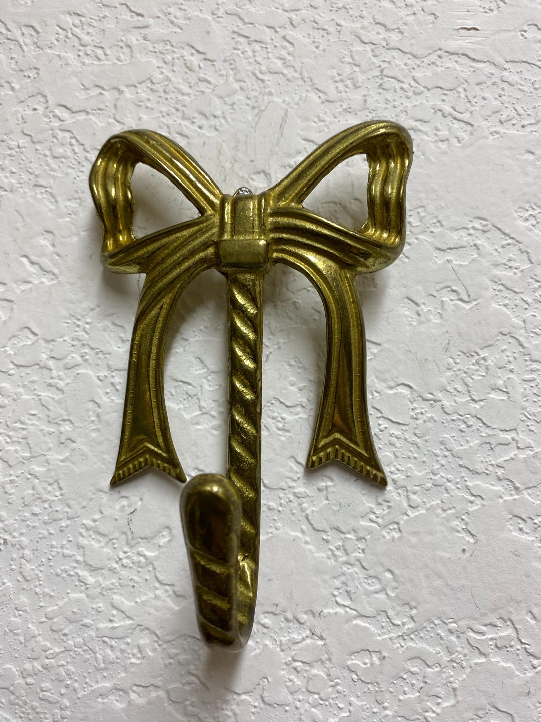Vintage Brass Bow Hook - Etsy