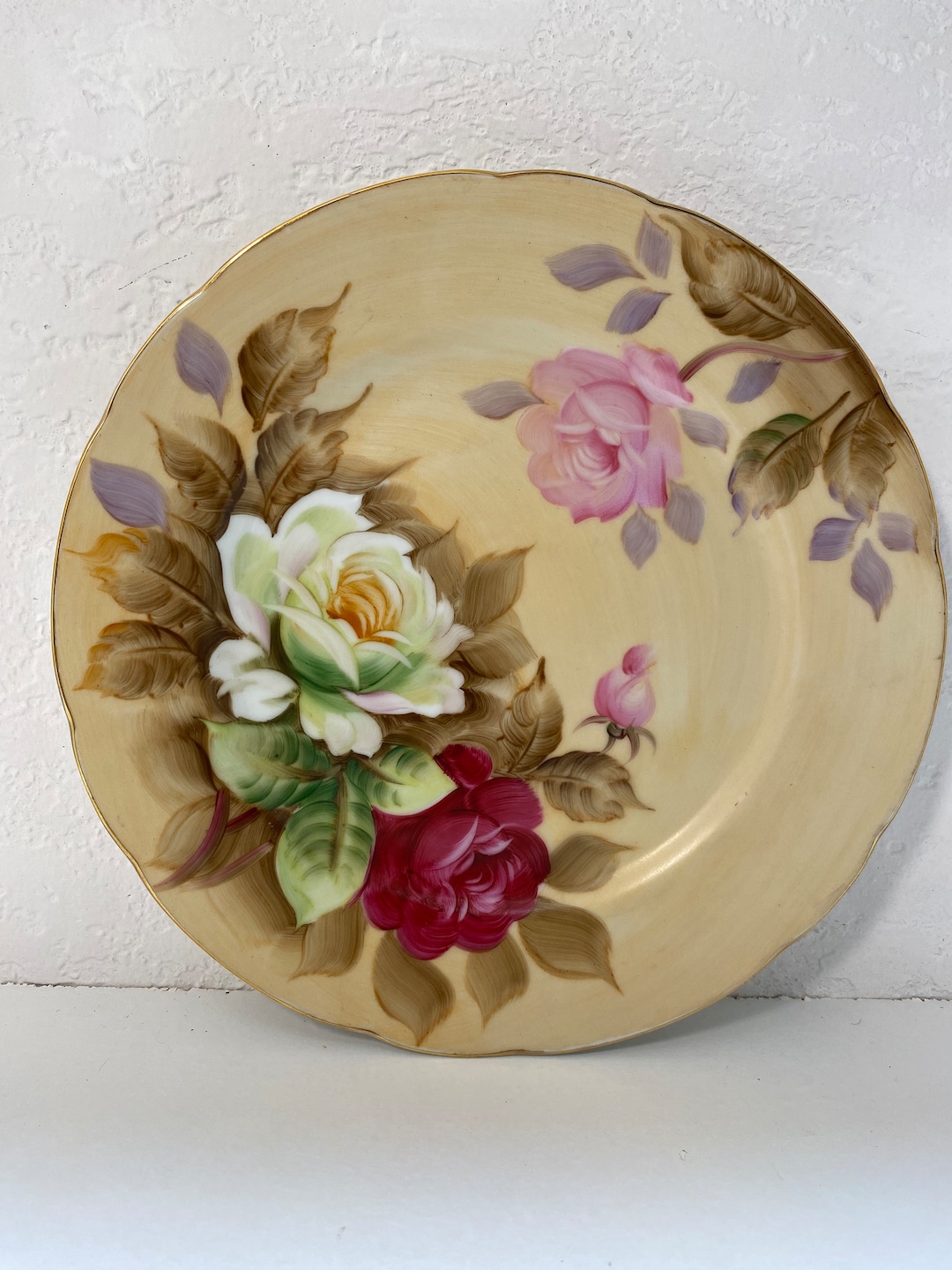 Hand Painted Lefton China Heritage Plate - Etsy