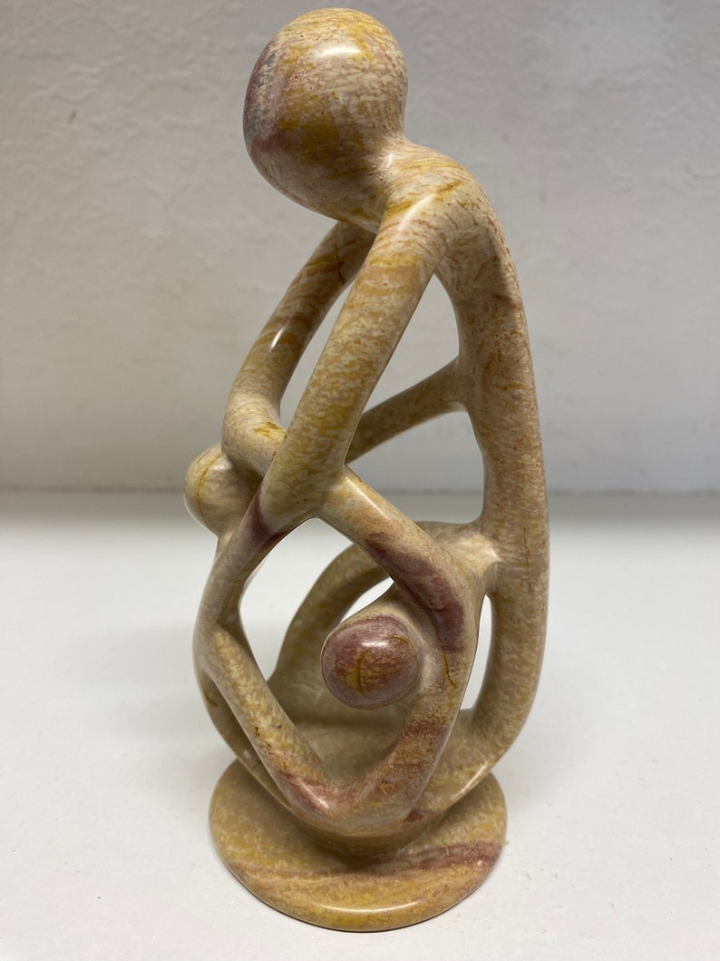 African Soapstone Family Statue Handcarved - Etsy