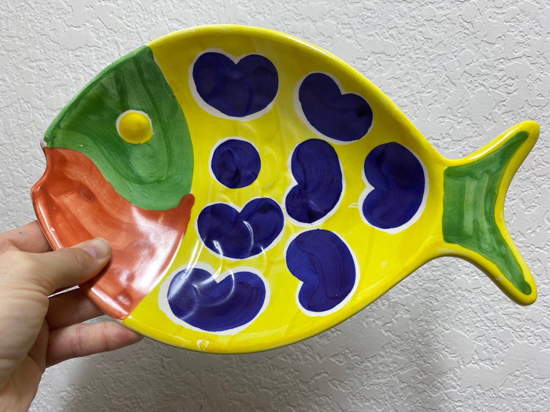 Ceramica Arte Bello Mexican Hand Painted Fish Platter - Etsy