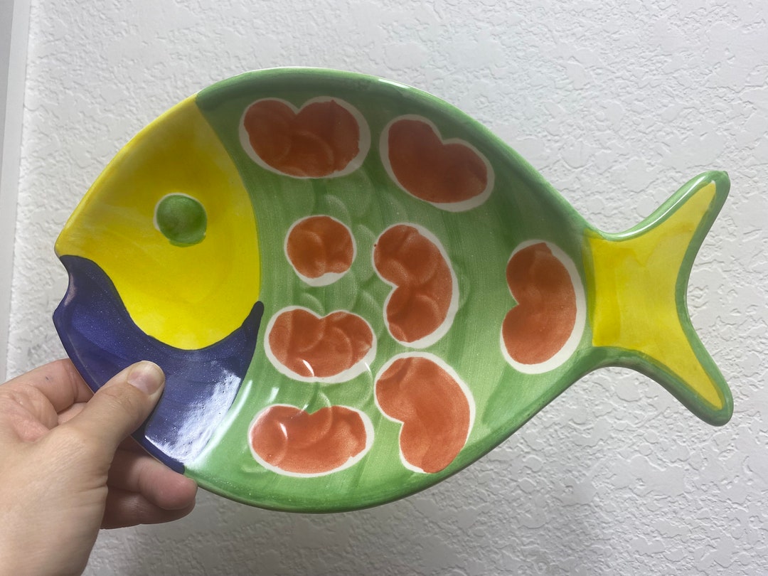 Ceramica Arte Bello Mexican Hand Painted Fish Platter - Etsy