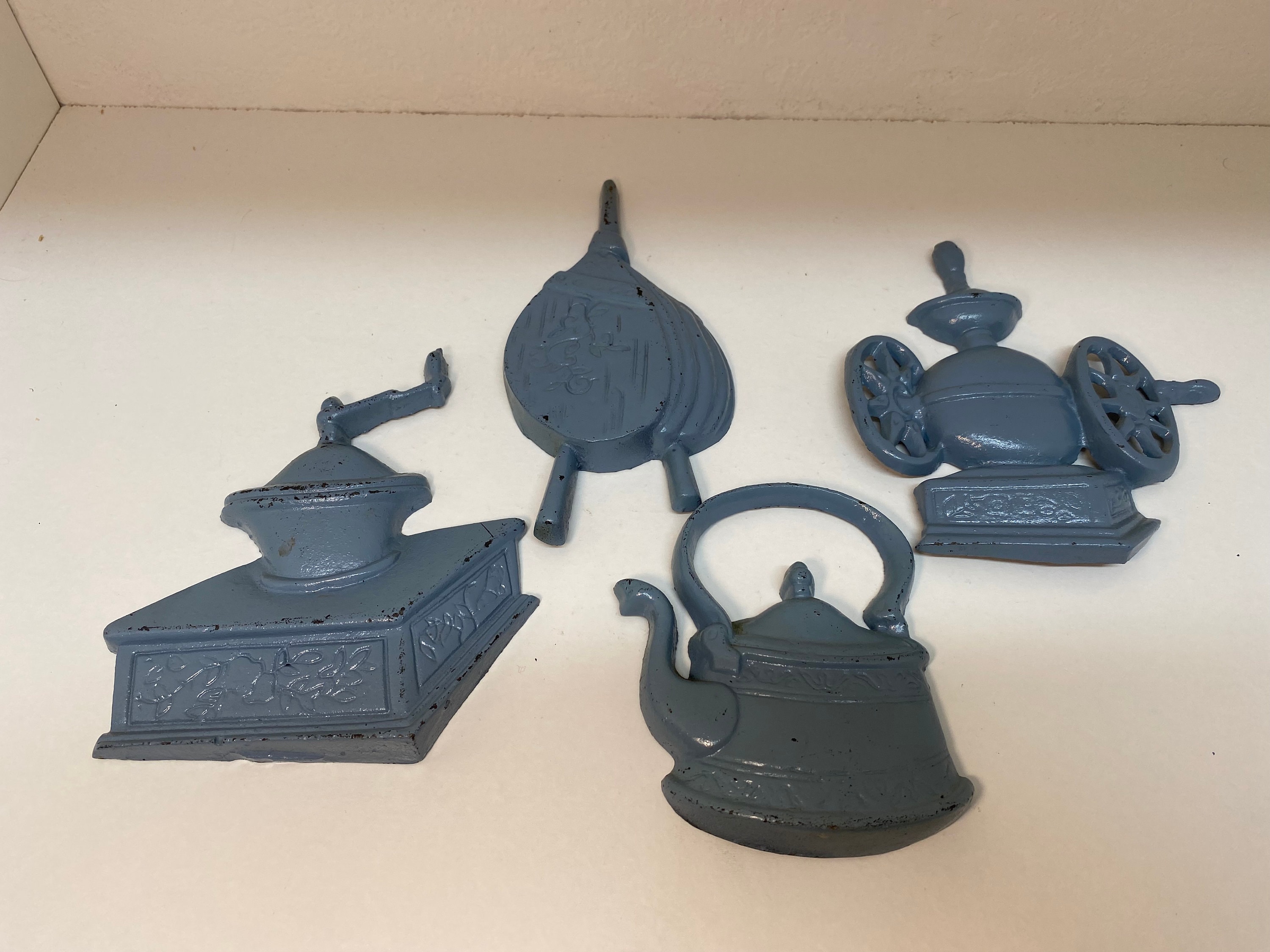 Light Blue Cast Iron Sexton Country Wall Hangings - Etsy