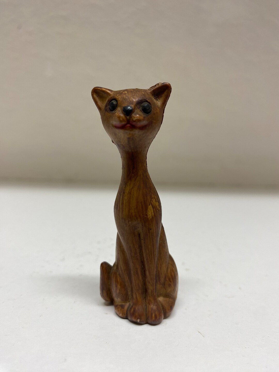 Miniature Mid Century Plastic Cat Figurine - Etsy