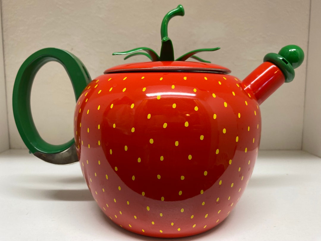 Vintage Copco Metal Strawberry Teapot - Etsy Vintage Copco Metal Strawberry Teapot - Etsy