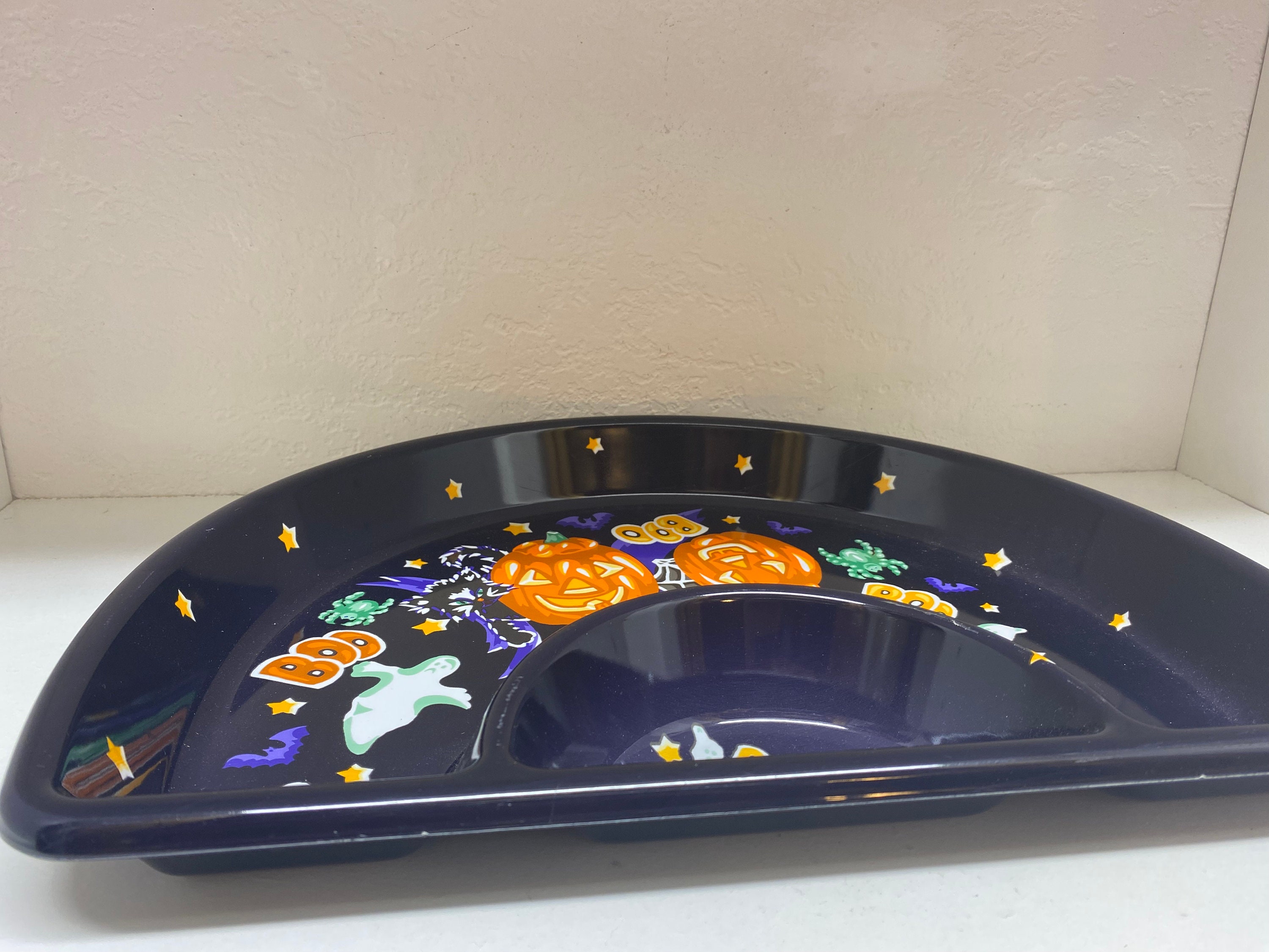 Vintage Deborah Mallow Plastic Halloween Serving Tray With - Etsy