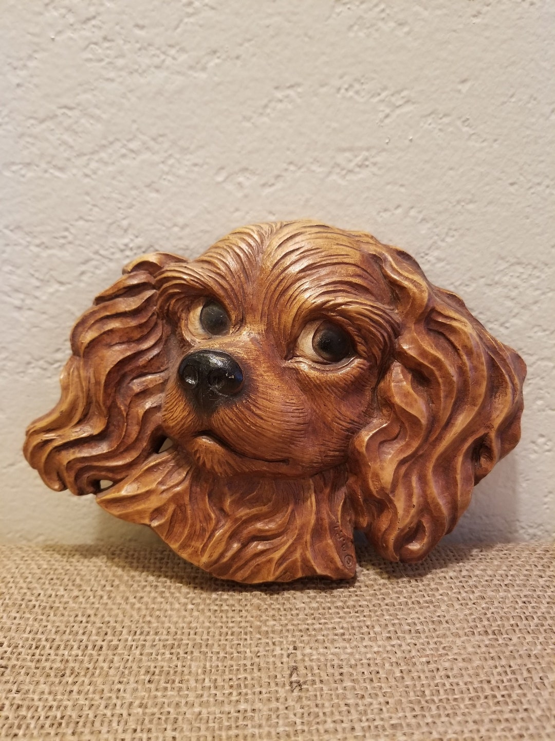 Vintage Multi Products Inc USA Faux Wood Cocker Spaniel Wall Hanging - Etsy