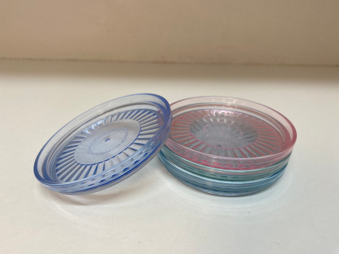 Set of Four Vintage Pastel Tupperware Coasters - Etsy