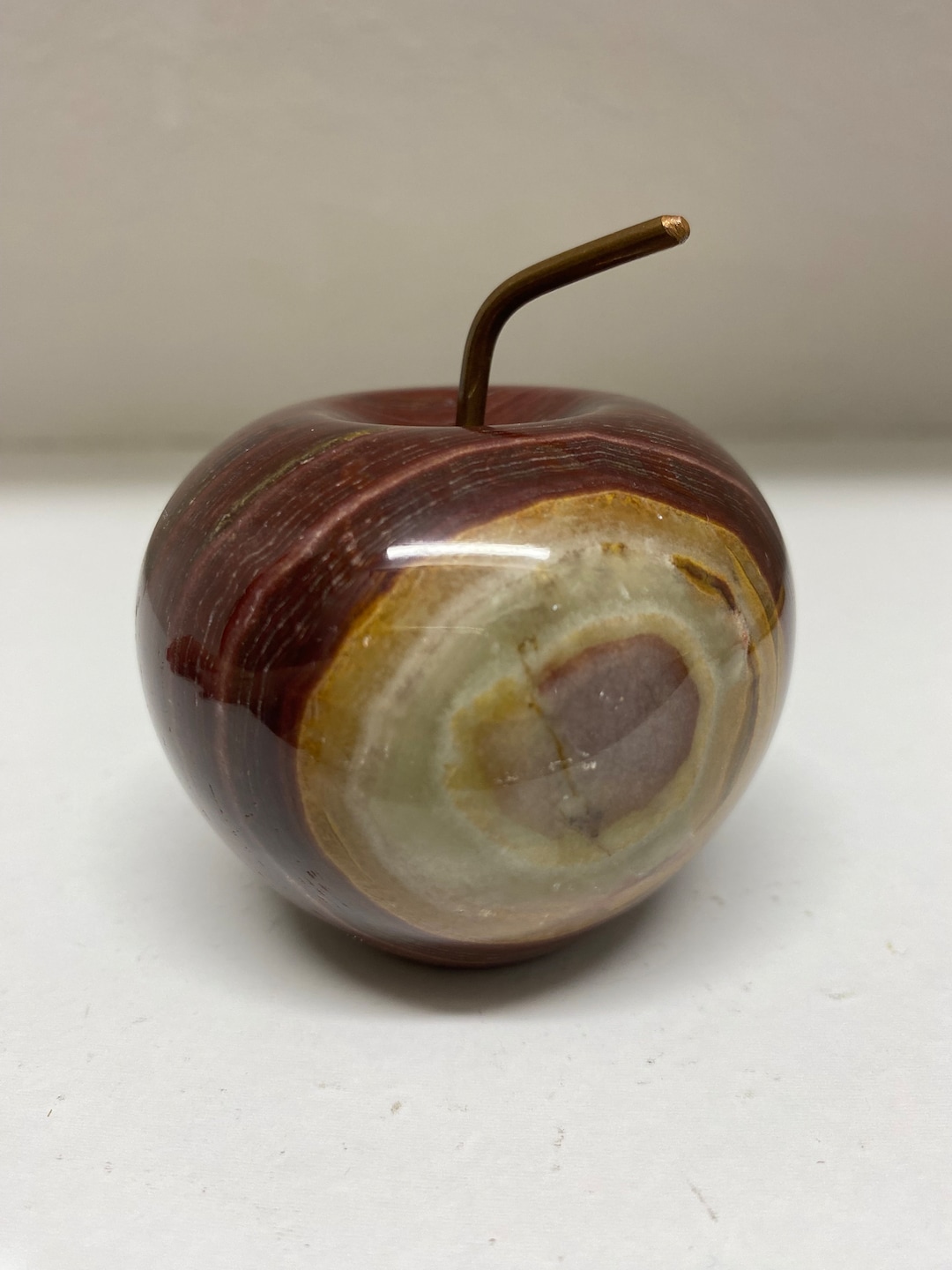 Vintage Marble Apple Paperweight - Etsy