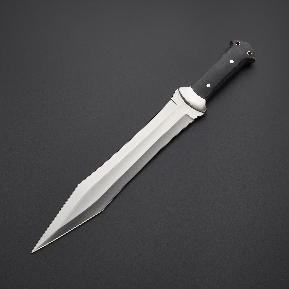 Handmade D2 Tool Steel Short Sword: Nightstalker With Leather Sheath - Etsy