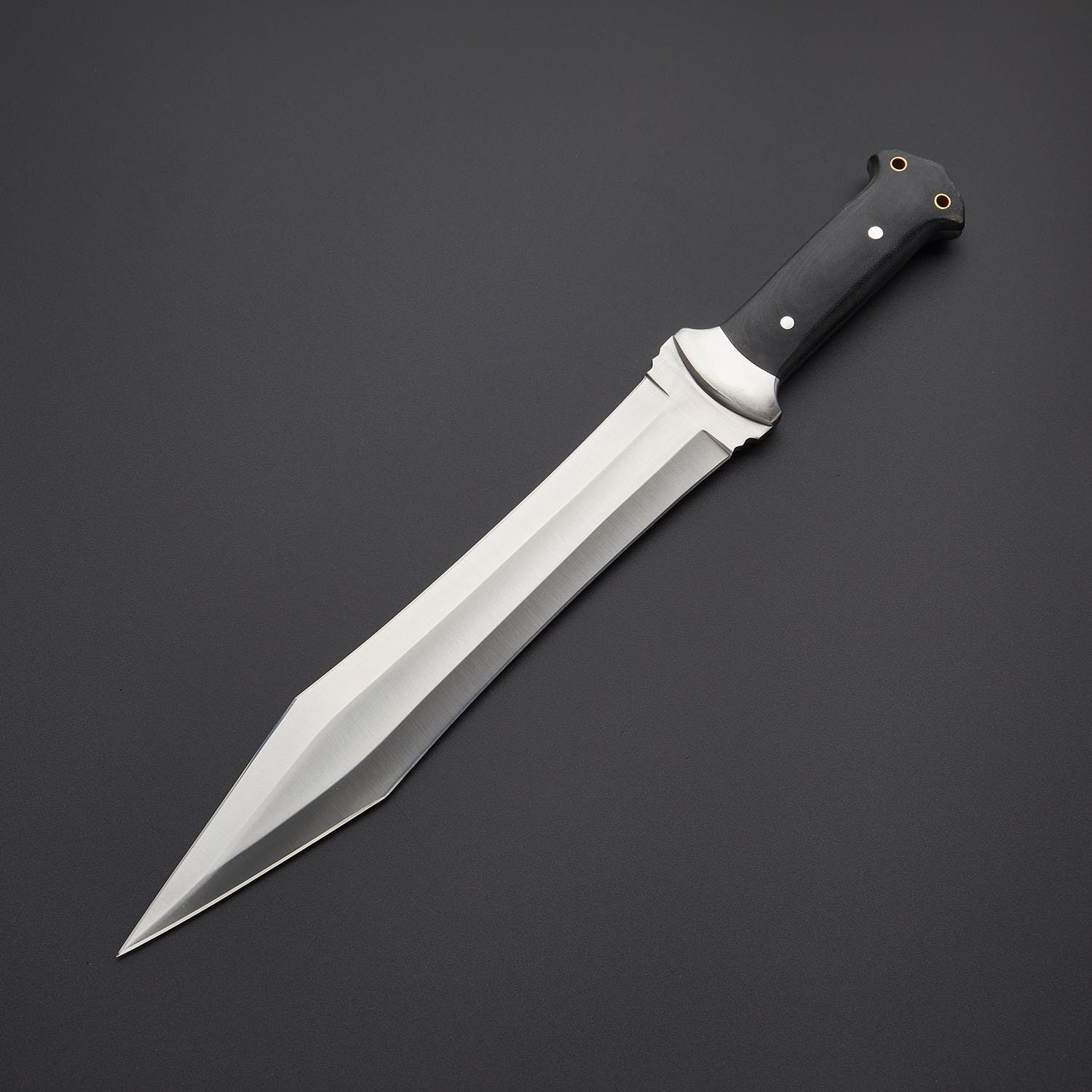 Handmade D2 Tool Steel Short Sword: Nightstalker With Leather Sheath - Etsy