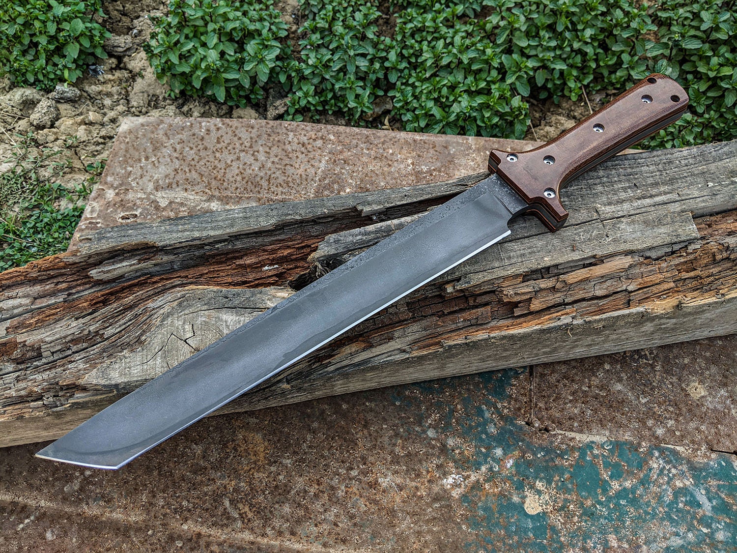 Handmade High Carbon Steel Tanto Machete: Tactical Groomsmen Gift - Etsy