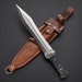Handmade D2 Tool Steel Short Sword: Nightstalker With Leather Sheath - Etsy