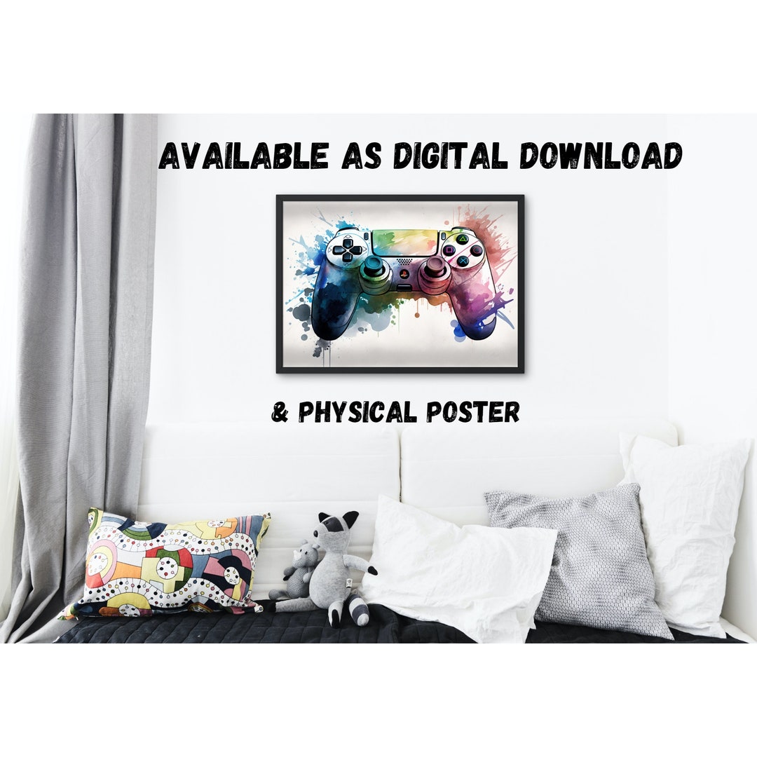 Playstation Controller Digital Download. for Gamers. Game Room. Gaming ...
