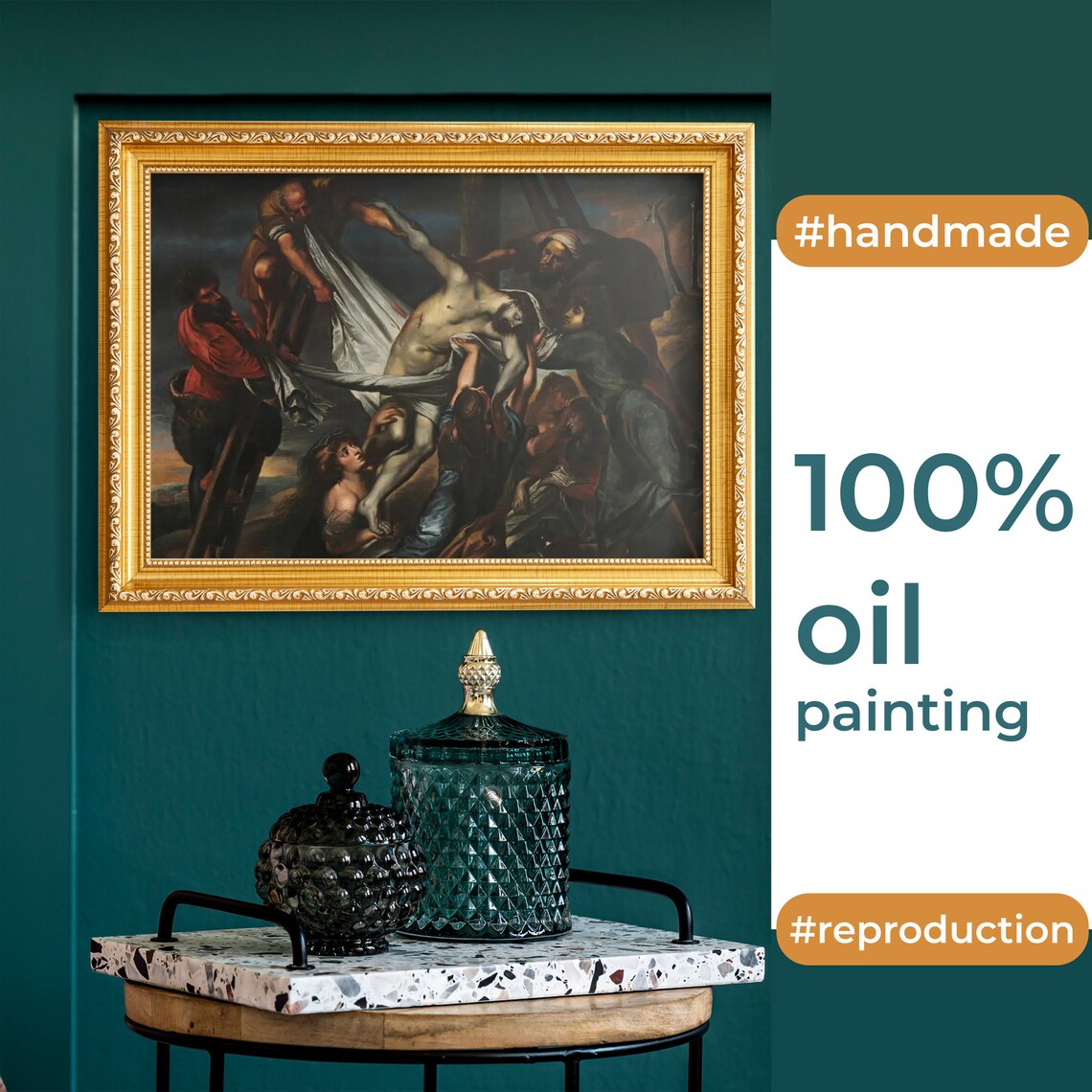 Peter Paul Rubens Die Kreuzabnahme, Oil Painting Reproduction, Framed Painting, Home Decor Wall ...