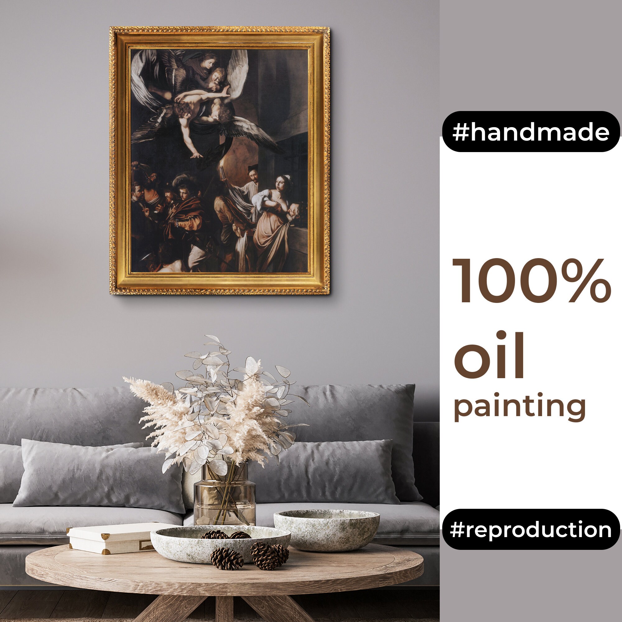 Caravaggio the Seven Works of Mercy, Oil Painting Reproduction, High ...