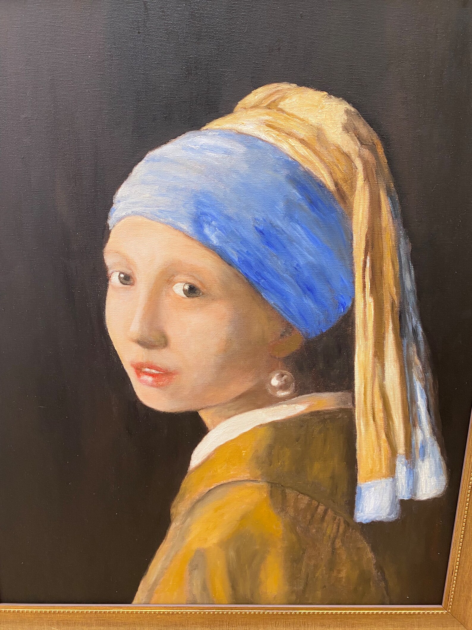 Johannes Vermeer Girl With a Pearl Earring, Oil Painting Reproduction ...