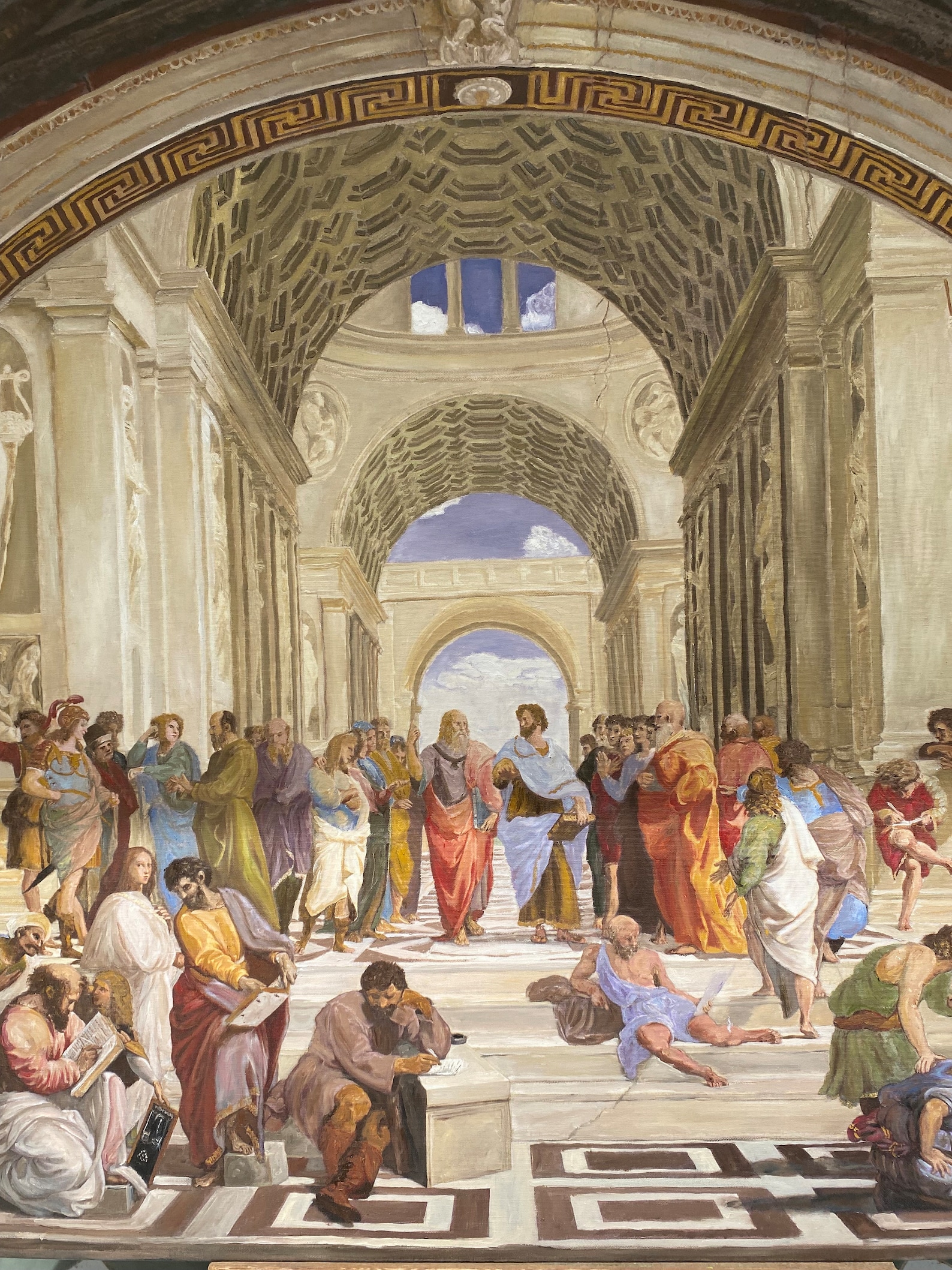 Raphael the School of Athens, Oil Painting Reproduction, Framed ...