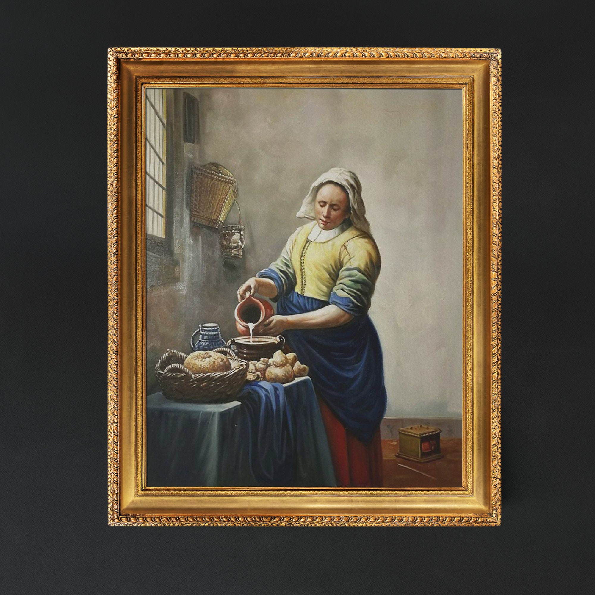 Johannes Vermeer the Milkmaid, Oil Painting Reproduction, Original ...