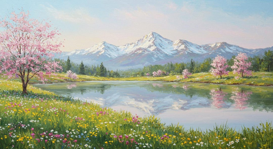 Custom Landscape Painting, Hand Painted Landscape Oil Painting ...